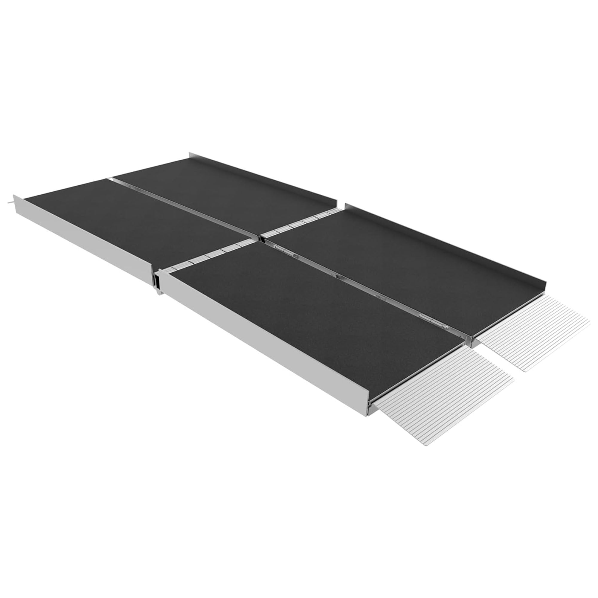 EZ-ACCESS SUITCASE 6 Foot Trifold Portable Aluminum Folding Ramp with Applied Surface That Resists Slips and Self Adjusting Bottom Transition Plates