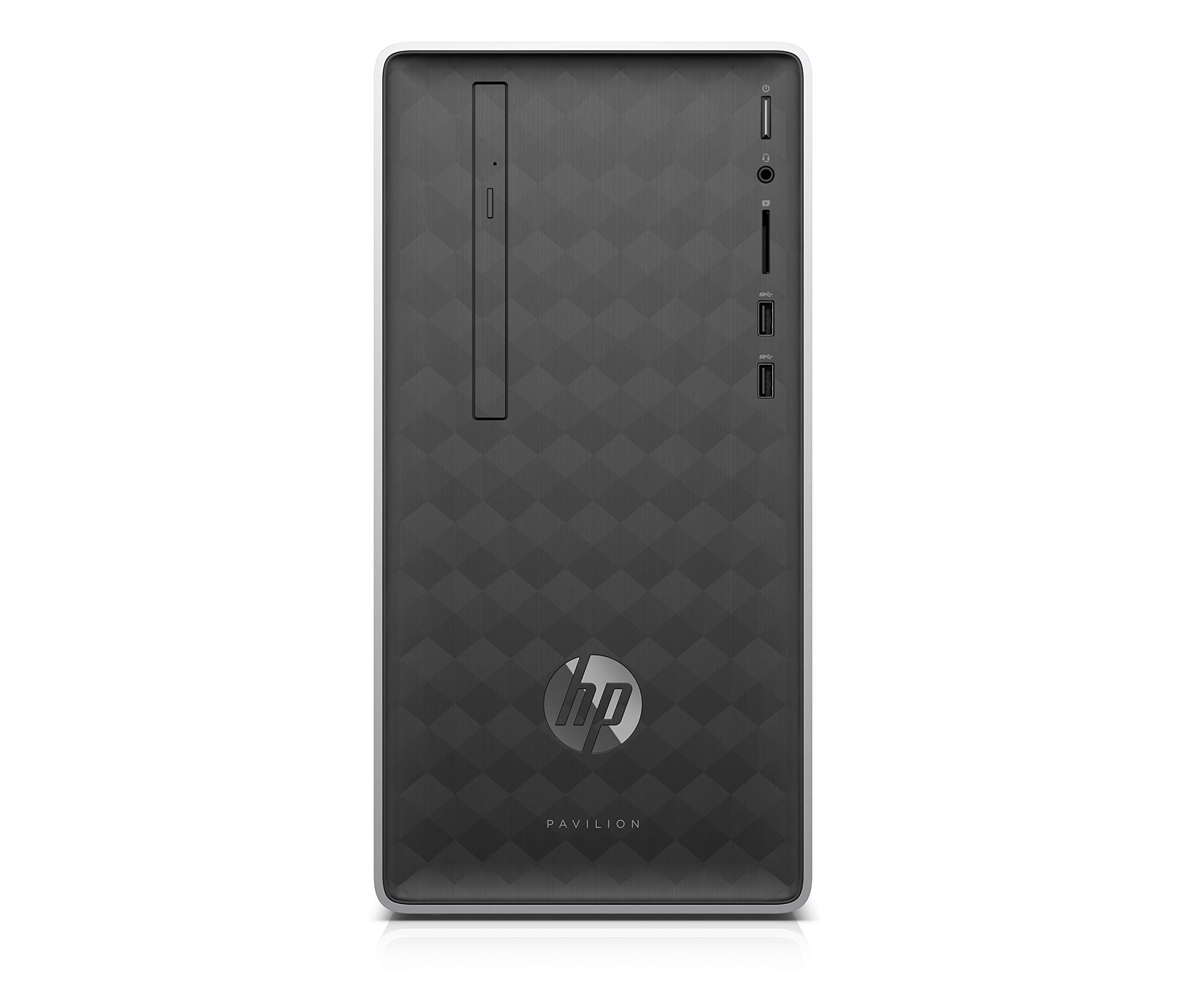 HP 590-p0033w Pavilion Desktop i3-8100 3.6GHz 4GB RAM 1TB HDD Win 10 Home Ash Silver