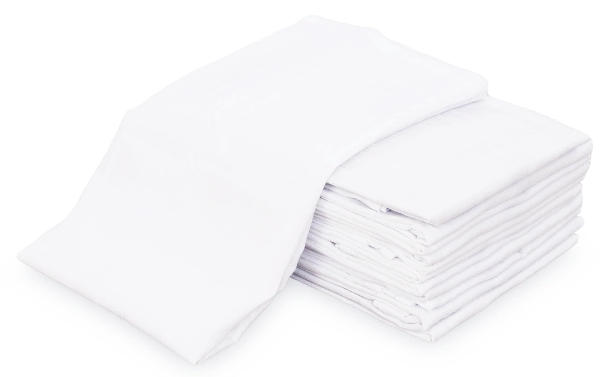 GOLD TEXTILES White Flour Sack Towels (24 Pack - 28x28) 100% Cotton Kitchen Towels – Multipurpose, Soft & Absorbent, Quick Dry with Easy Care