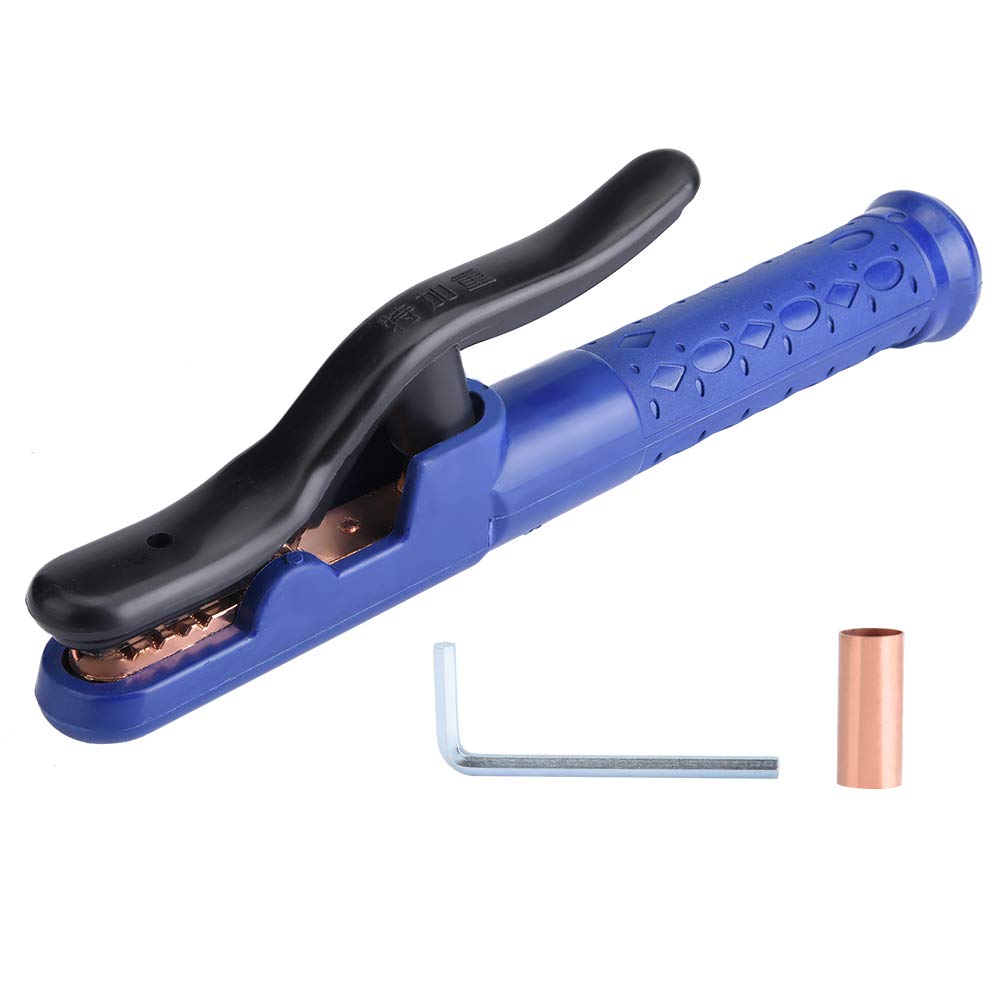 Electrode Holder 800A Capacity Insulated Copper Welding Clamp for Welding Machine Brass Red Copper(Brass)