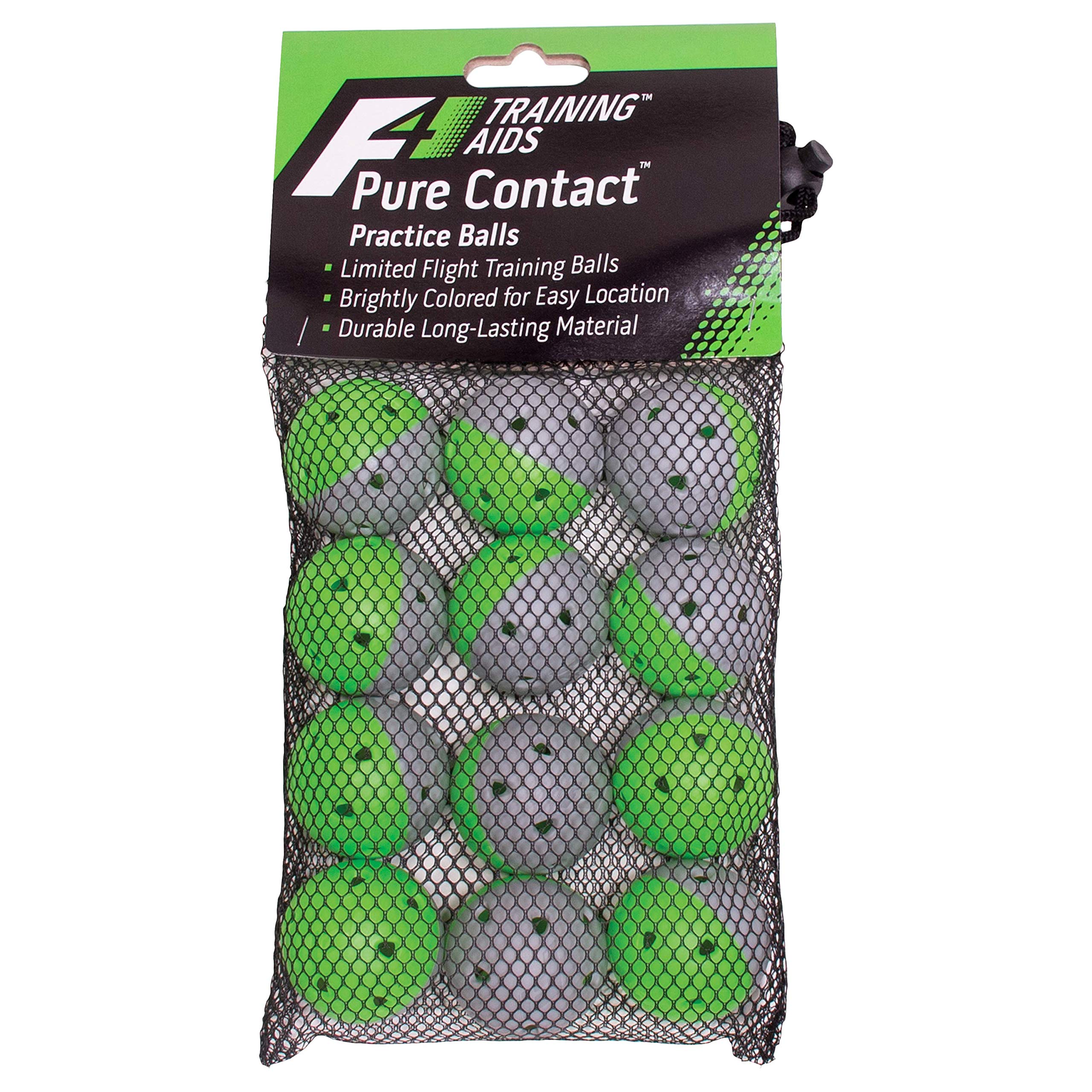 F4 Pure Contact Limited Flight Practice Golf Balls – 12 Pack