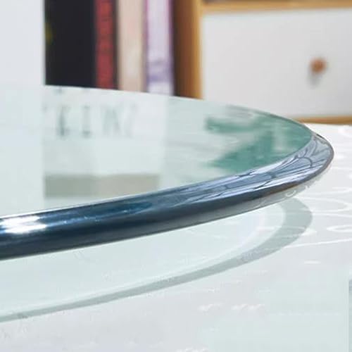 DOUKI 30 Inch Tempered Glass Lazy Susan Turntable, Round Tabletop Rotating Serving Tray For Dining Table, Large Rotating Serving Plate Clear (Color : Clear, Size : 90cm(36inch))