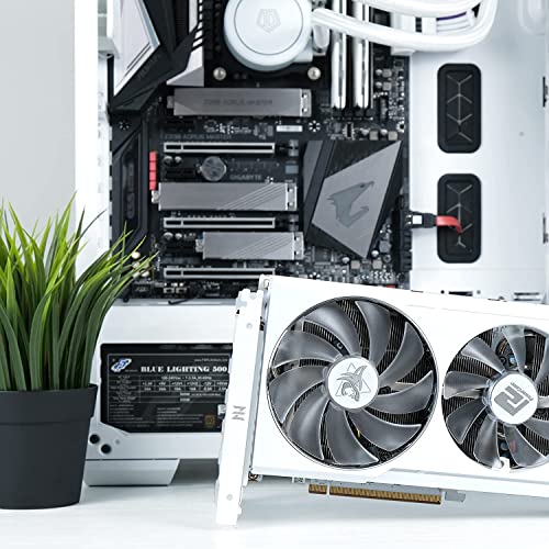 EZDIY-FAB Vertical Graphics Card Bracket PCIE Slot Plate, Vertical GPU Mount, Video Card VGA Support Kit -White