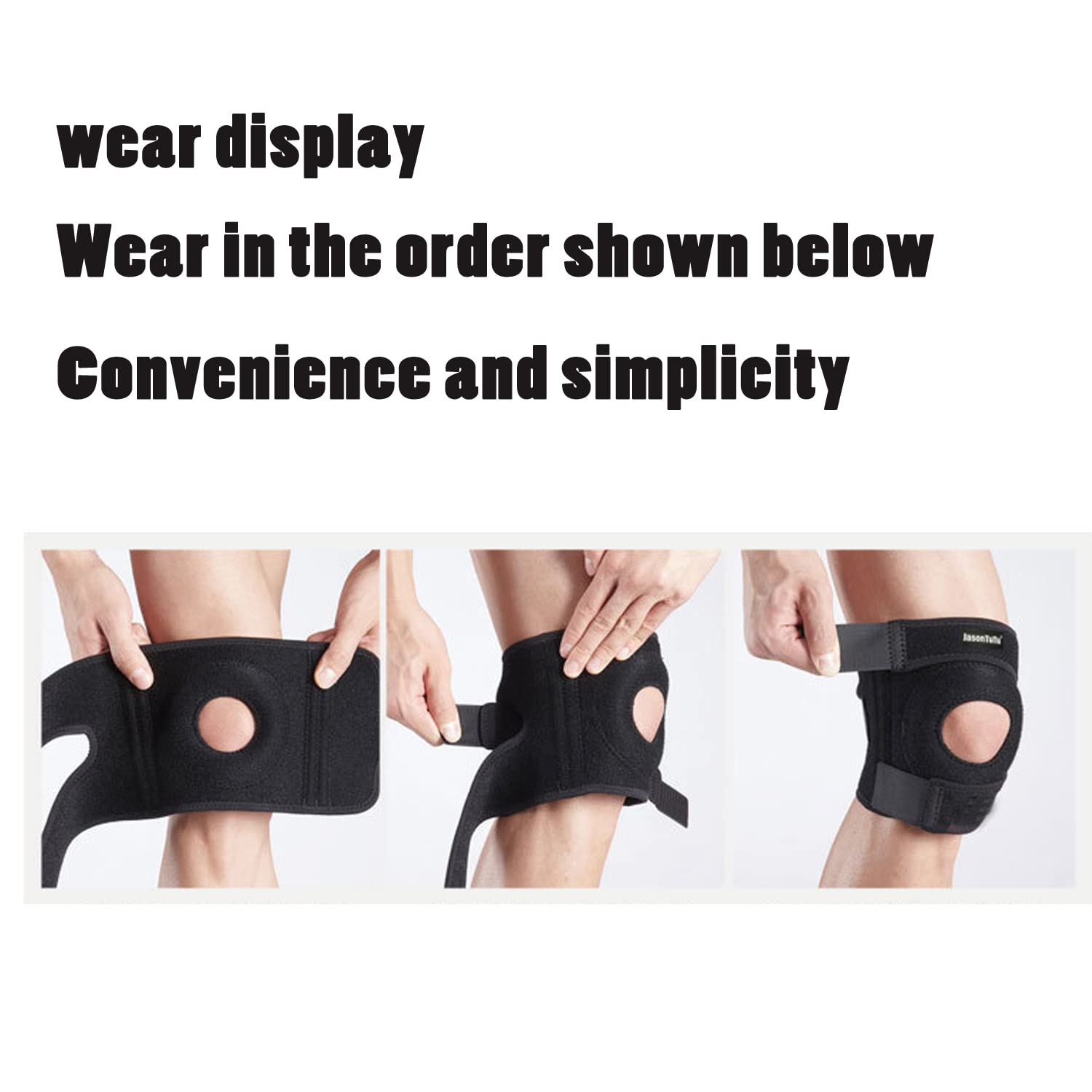 JasonTuTu Adjustable Compression Knee with Side Stabilizers for Meniscus Tear Knee Pain ACL MCL Injury Recovery for Men and Women knee Brace 3003