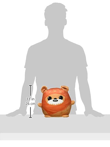 Star Wars Cuutopia 10-inch Ewok Plush, Soft Rounded Pillow Doll, Collectible Gift for Kids & Fans Ages 3 Years Old & Up