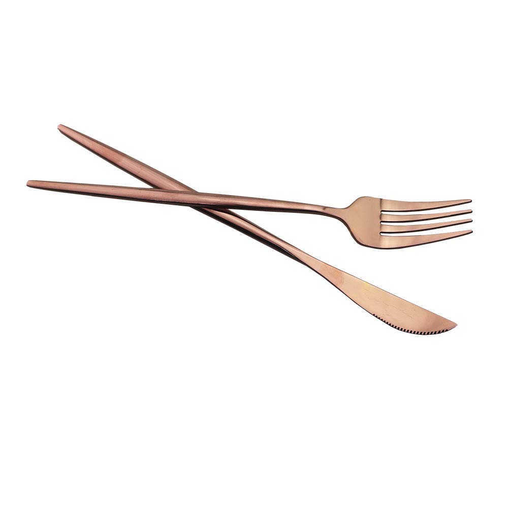 Rose Gold Silverware Set, JASHII 30-Piece Stainless Steel Flatware Cutlery Set for 6, Elegant Hourglass Polished Mirror Finish, Ideal for Home Hotel Wedding Festival Party, Dishwasher Safe