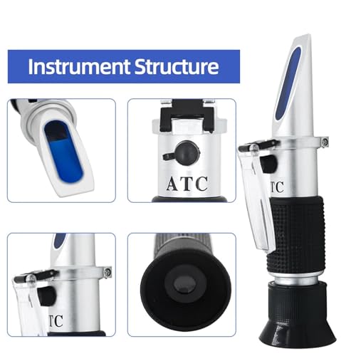 KYKYK Refractometer, Salinity Refractometer 0-10% 1.000-1.070SG Optical Salometer for Seawater Marine Aquaculture Food Salt Tester for Fruit, Homebrewing, Juice, Vegetables