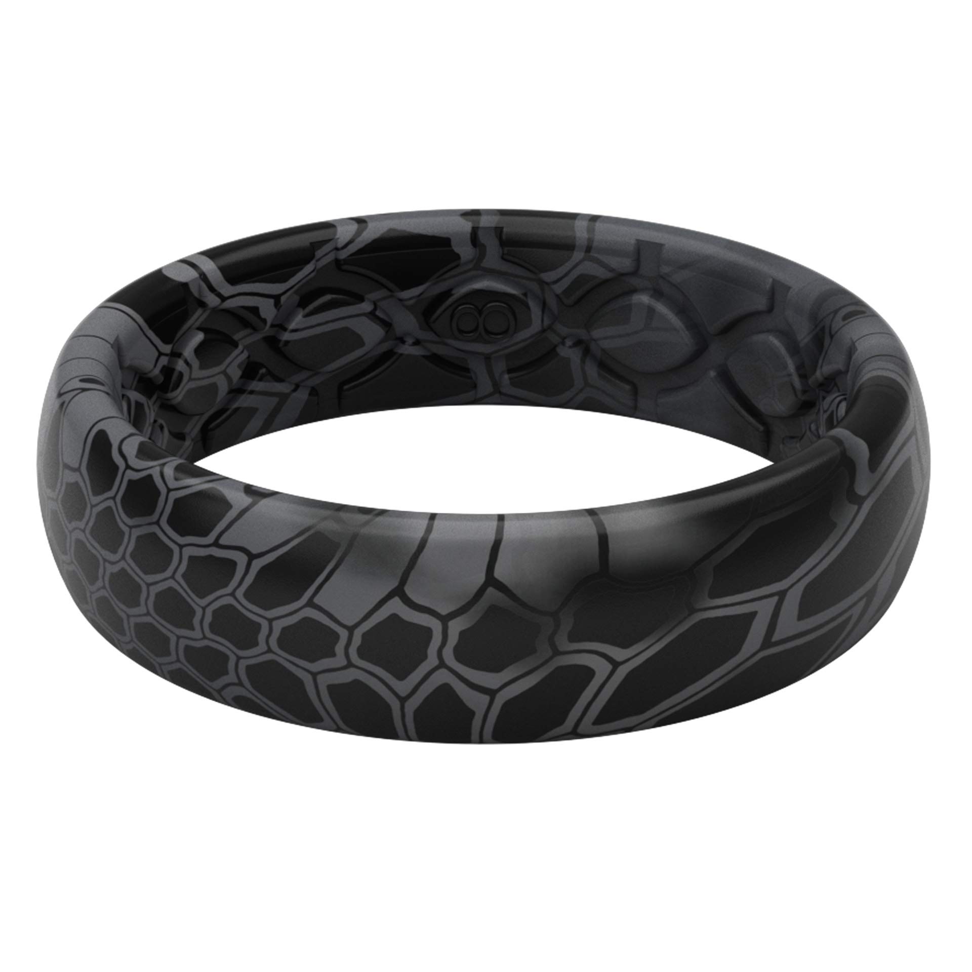 Groove Life Kryptek Thin Typhon Silicone Ring - Breathable Rubber Wedding Rings for Women, Lifetime Coverage, Unique Design, Comfort Fit Ring - Size 10