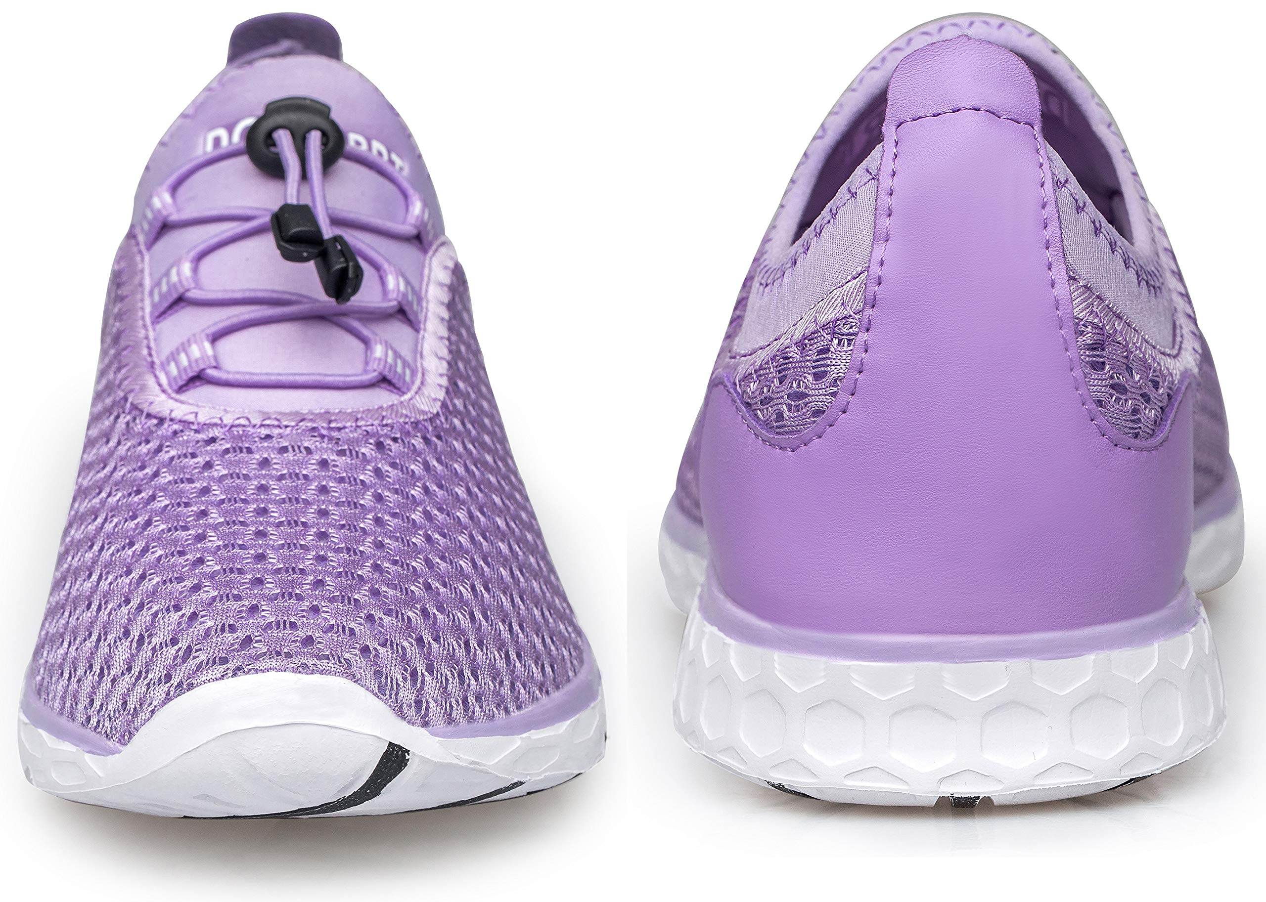 DOUSSPRT Womens Water Shoes Quick Drying Sports Aqua Walking Beach Sneaker for Hiking Diving Boating Kayaking Swimming Surf Purple US Size 7