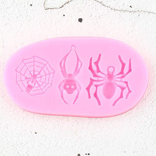 Halloween Spider Web Silicone Mold for DIY Crystal Candy Chocolate Pudding Ice Cube Soap Mould Handmade Ice Cream Fondant Mold Gum Paste Cupcake Cake Topper Decoration Jelly Shots Desserts