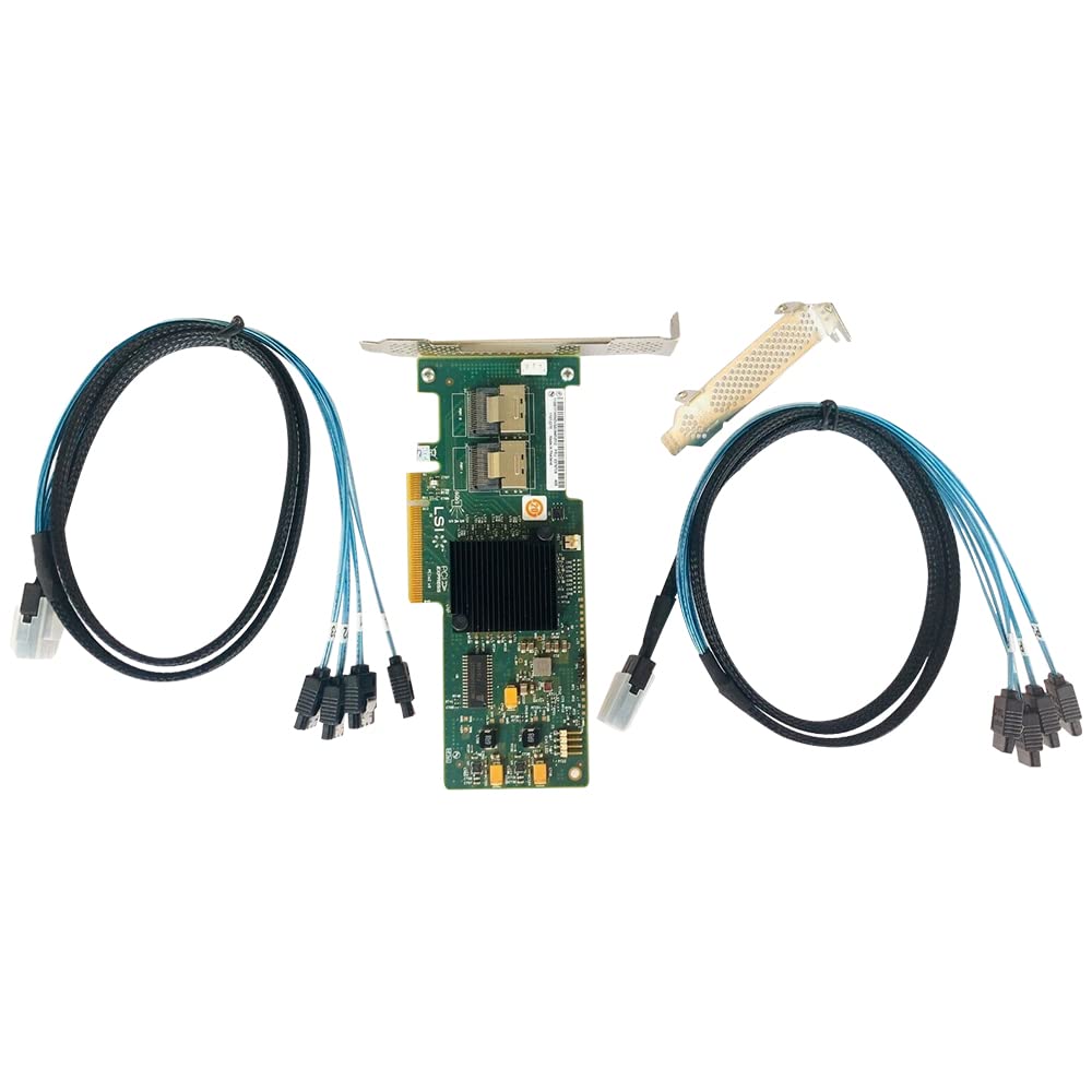 LSI MegaRAID 9240-8i RAID Controller Card 8-port 6Gbps SAS SATA LSI00200 Server PCIe Expander Card + 2* SFF8087 SATA Cable