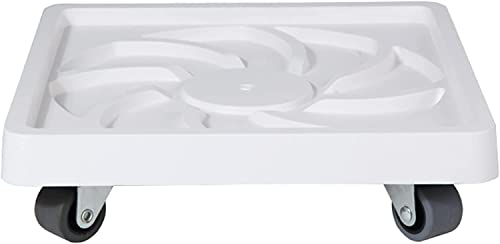 Plant Dolly Plant Tray with Wheels, Adjustable Plant Caddy with Lockable Wheels, Rolling Plant Stand, Movable Plant Pot Saucers, Indoor & Outdoor Plant Stand, 500lbs Capacity (Color : White, Size :