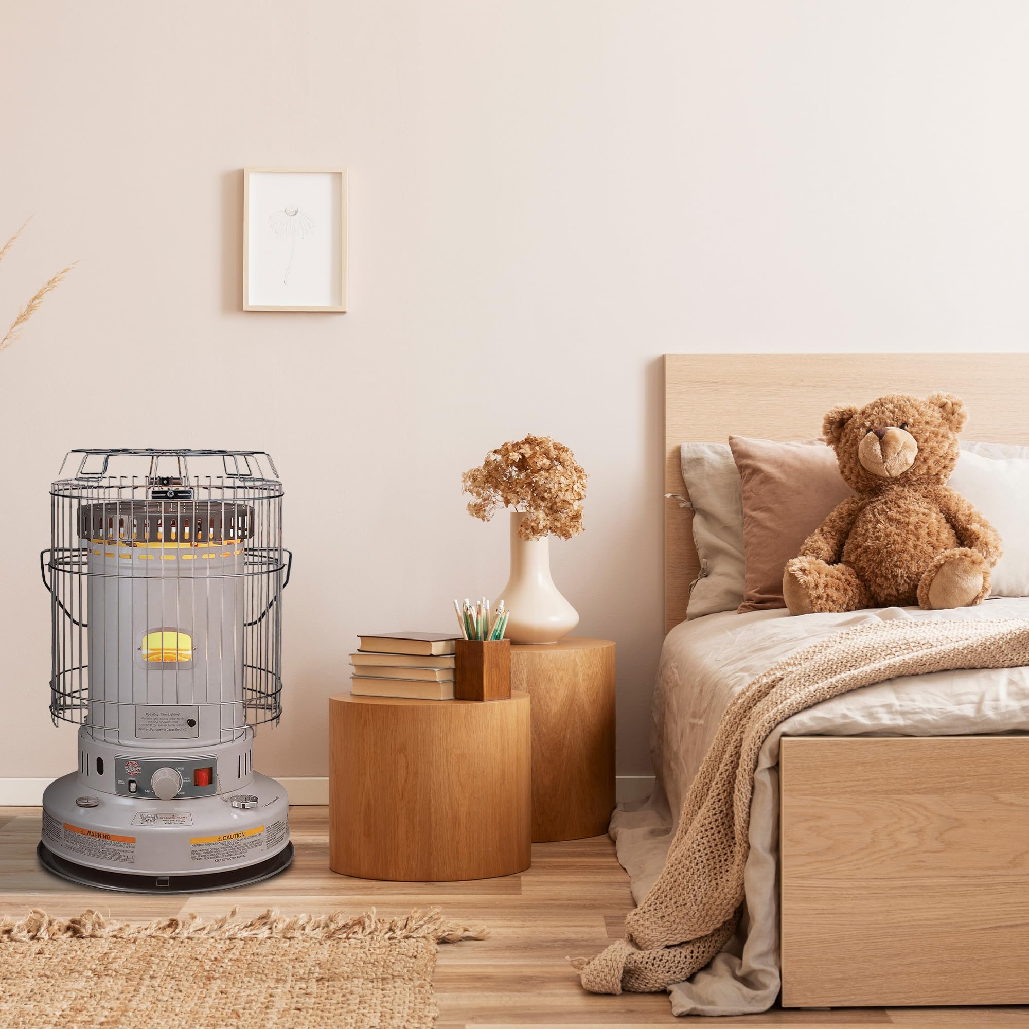 Kero World KW-24G Indoor Kerosene Heater, Large, Gray
