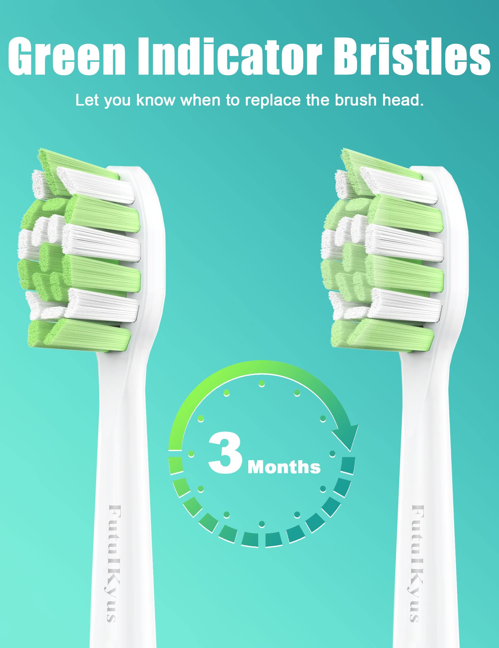 Futulkyus Toothbrush Replacement Heads for Philips Sonicare DiamondClean C2 C1 G2 W Plaque Control Gum Health 4100 5100 Simply Clean 1 2 Series Snap on Electric Brush Head, 8 Pack