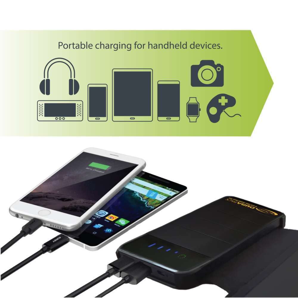 GO POWER! GP-DURAPACK-8W DuraPACK Portable Solar Battery Pack with USB Ports - 8 Watt