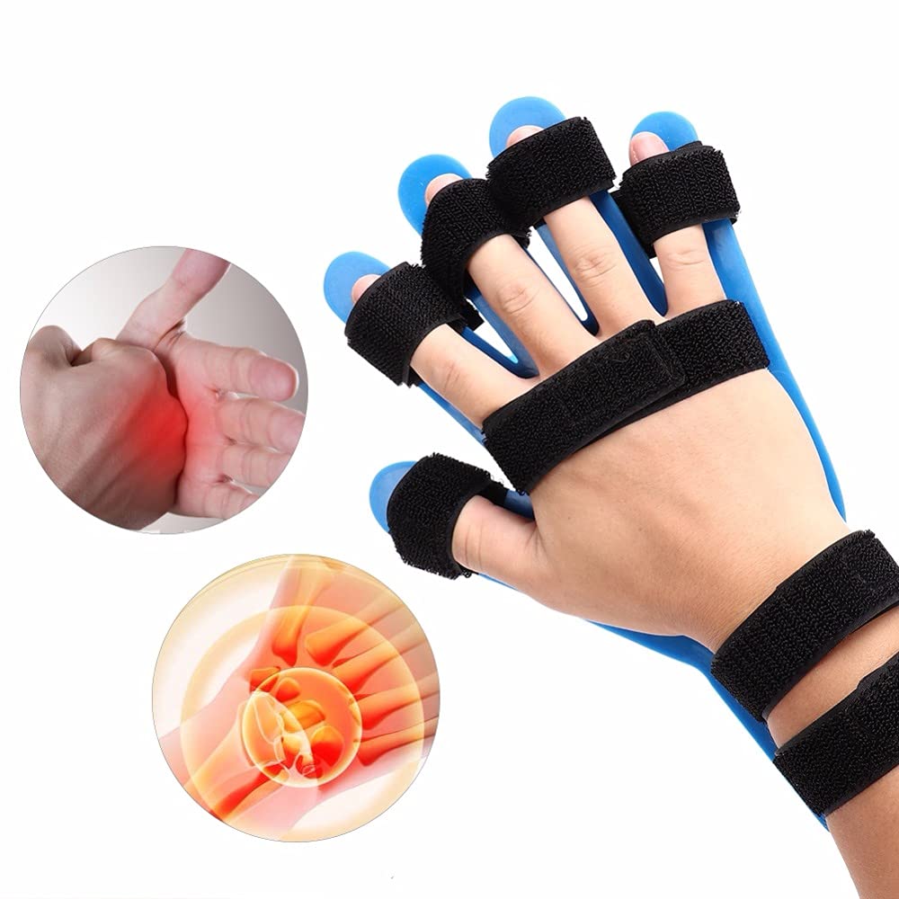 Finger Training Device,Stroke Rehab Equipment Finger Orthotics Fingerboard Stroke Hemiplegia Finger Orthotics Points for Stroke/Hemiplegia/Traumatic Brain Injury Suitable for Left and Right Han