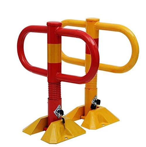Parking Lock,Parking Barriers Lockable Metal Car Parking Lock Bezel,The Bezel and The Manual Parking Space-Saving,with Two Keys,As with a Reflecting Marker Bollard