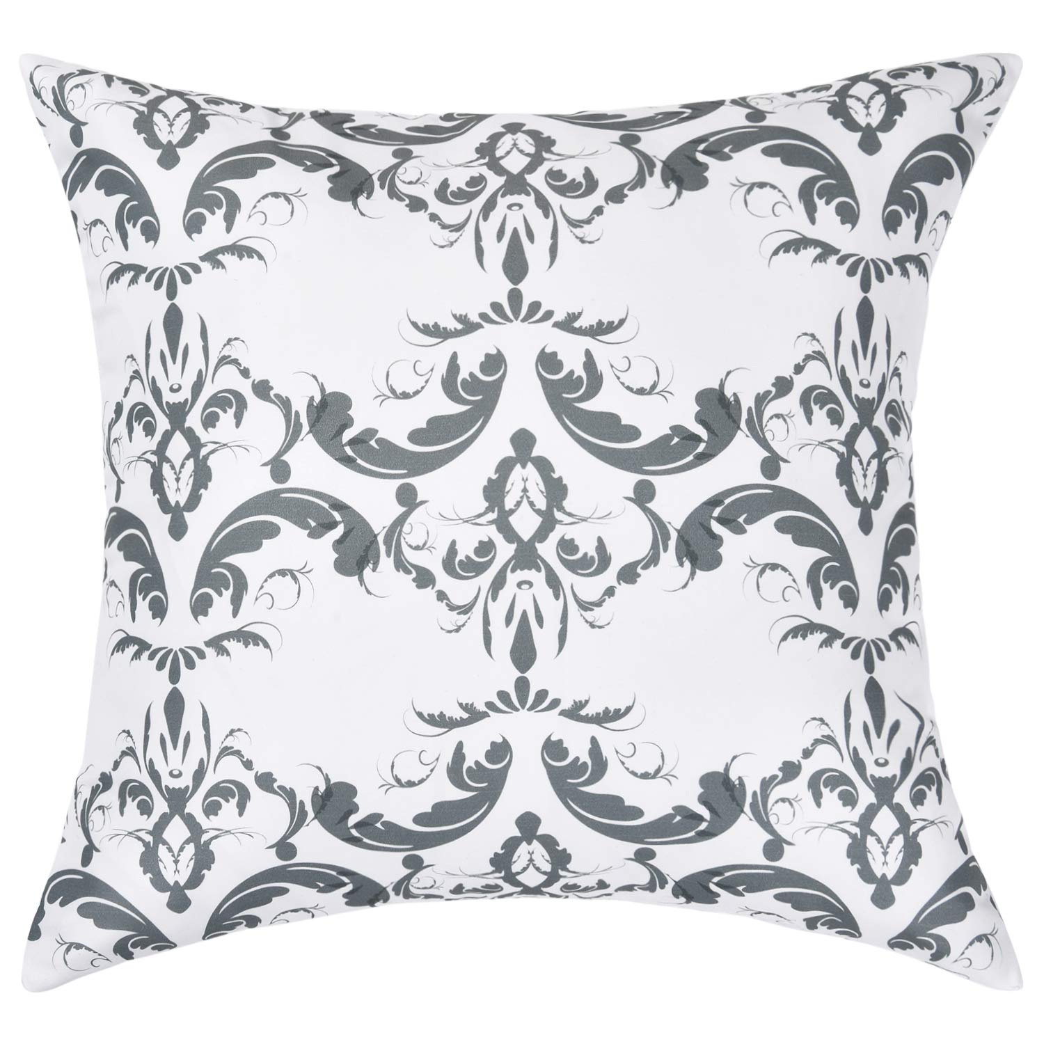 Fascidorm Throw Pillow Covers Modern Decorative Cushion Case for Room Bedroom Sofa Chair Car, Grey and White, 18 x 18 Inch