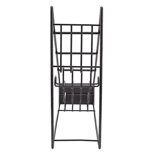 Stainless Steel Wire Wine Bottle Holder, 4 Compartments Syrup Bottle Holder, Wire Spice Rack Countertop for Home, Kitchen
