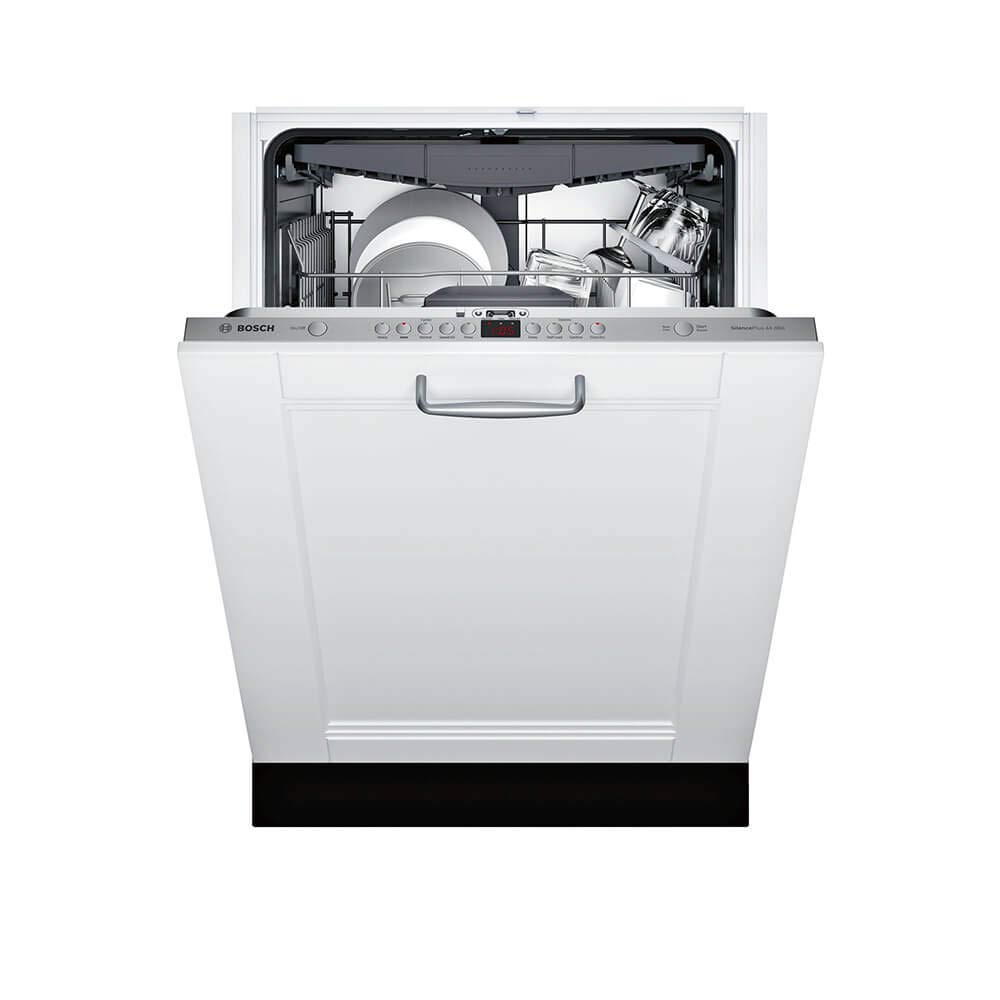 SHVM63W53N 24 300 Series Scoop Handle Dishwasher with 16 Place Settings 5 Wash Cycles 3rd Rack 44 dBA Noise Level and Extra Dry Option in Panel Ready