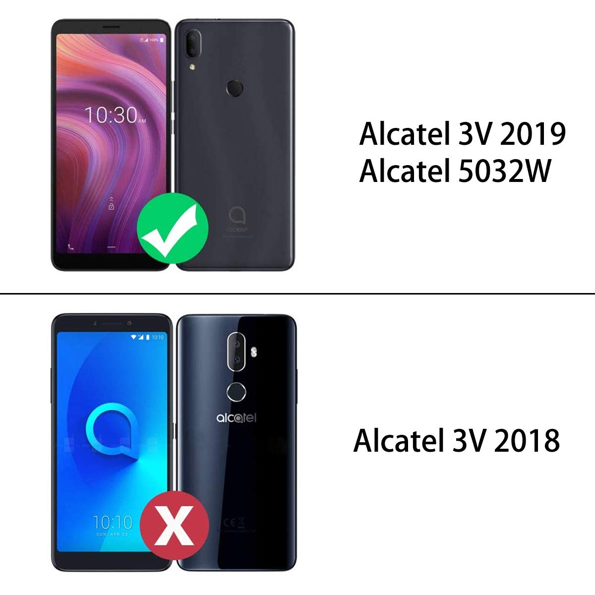 Fingic ALCATEL 3V 2019 Case/ 5032W Case, Rose Gold Marble Design Shiny Glitter Bumper Hybrid Hard PC Soft Rubber Silicone Cover Anti-Scratch Shockproof Protective Case for Alcatel 3V 2019/ 5034W 6.7"