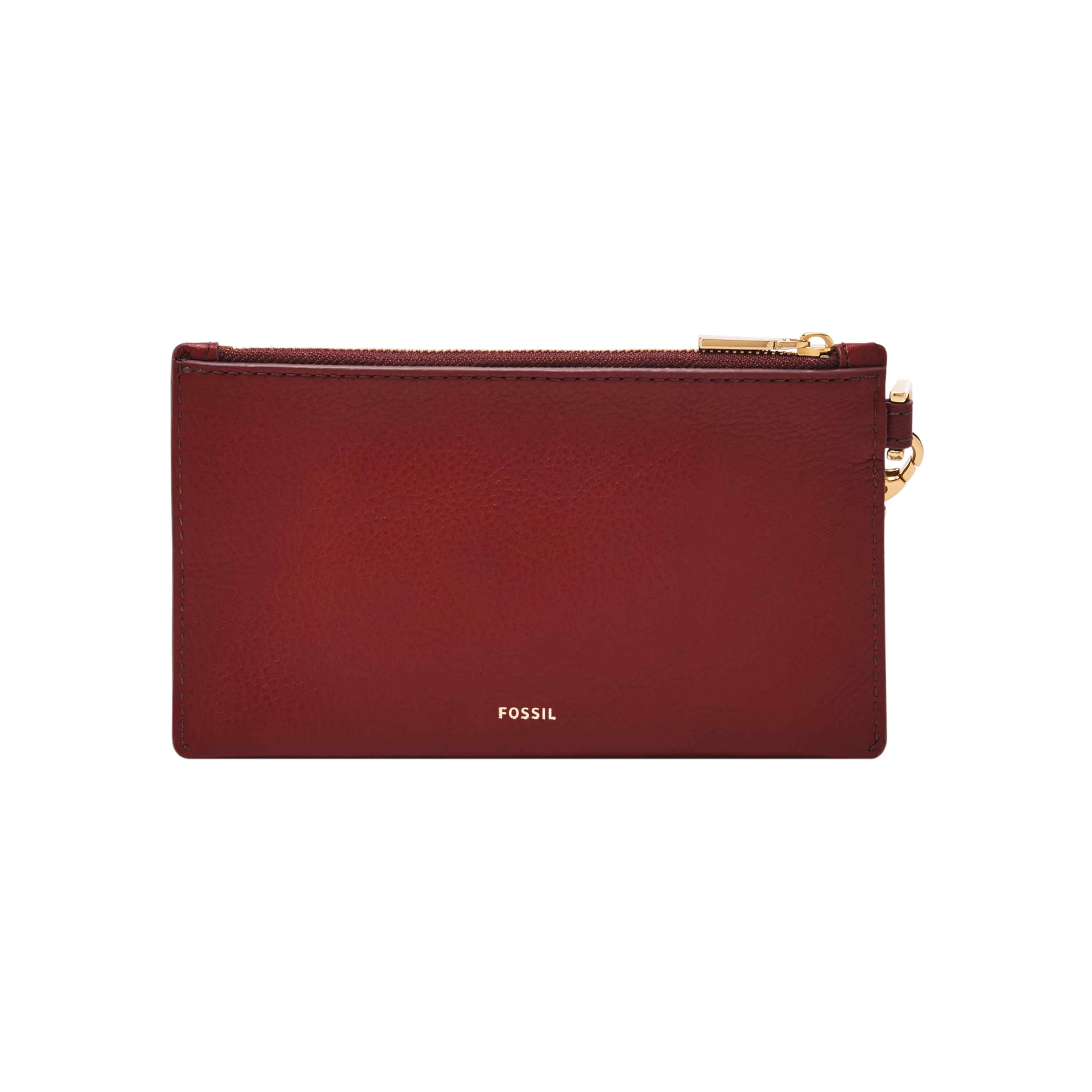 Fossil Women's Small Leather Wristlet Wallet Pouch with Removable Strap