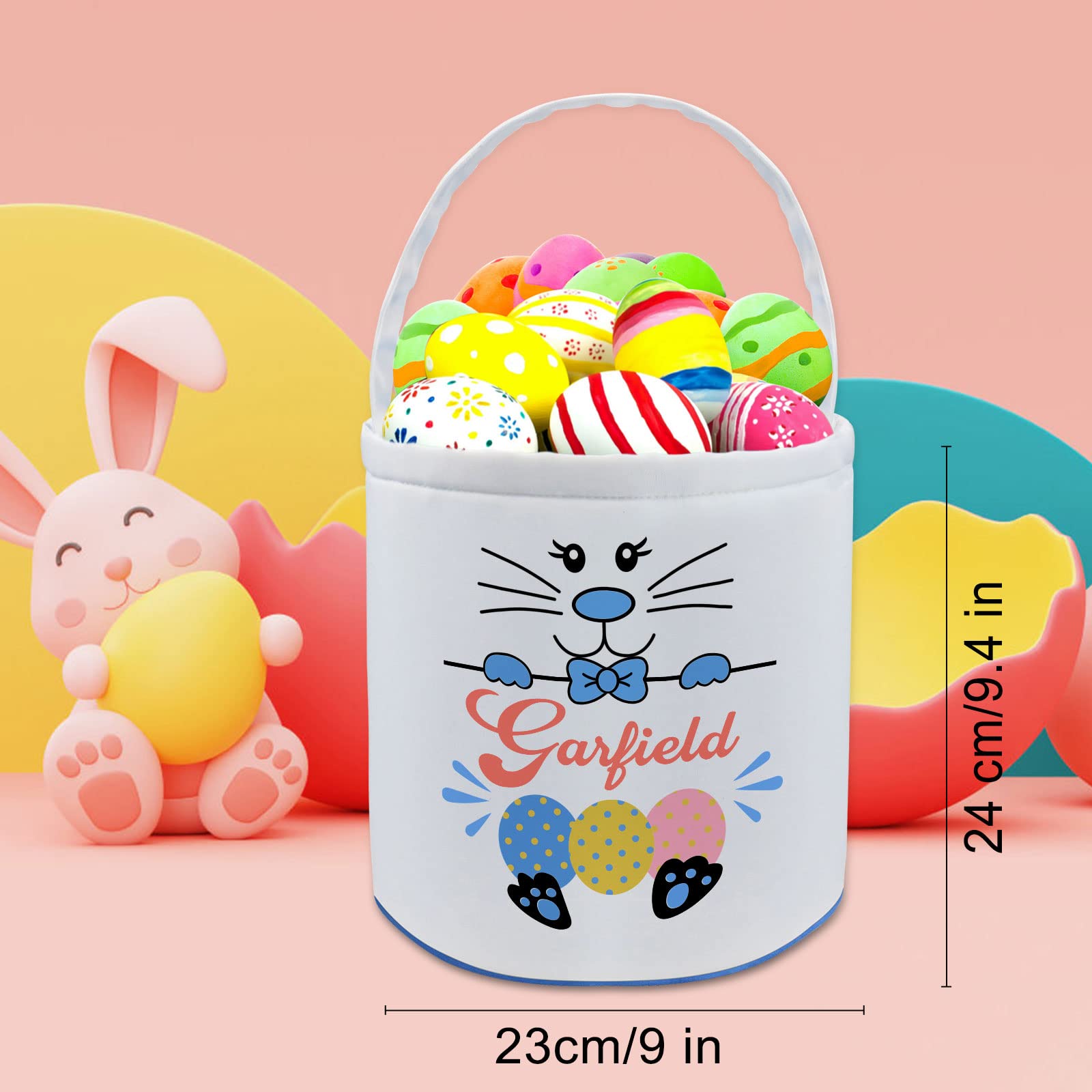 Personalized Easter Baskets for Girls Boys Custom Easter Basket tag with Name Customizable Easter Basket