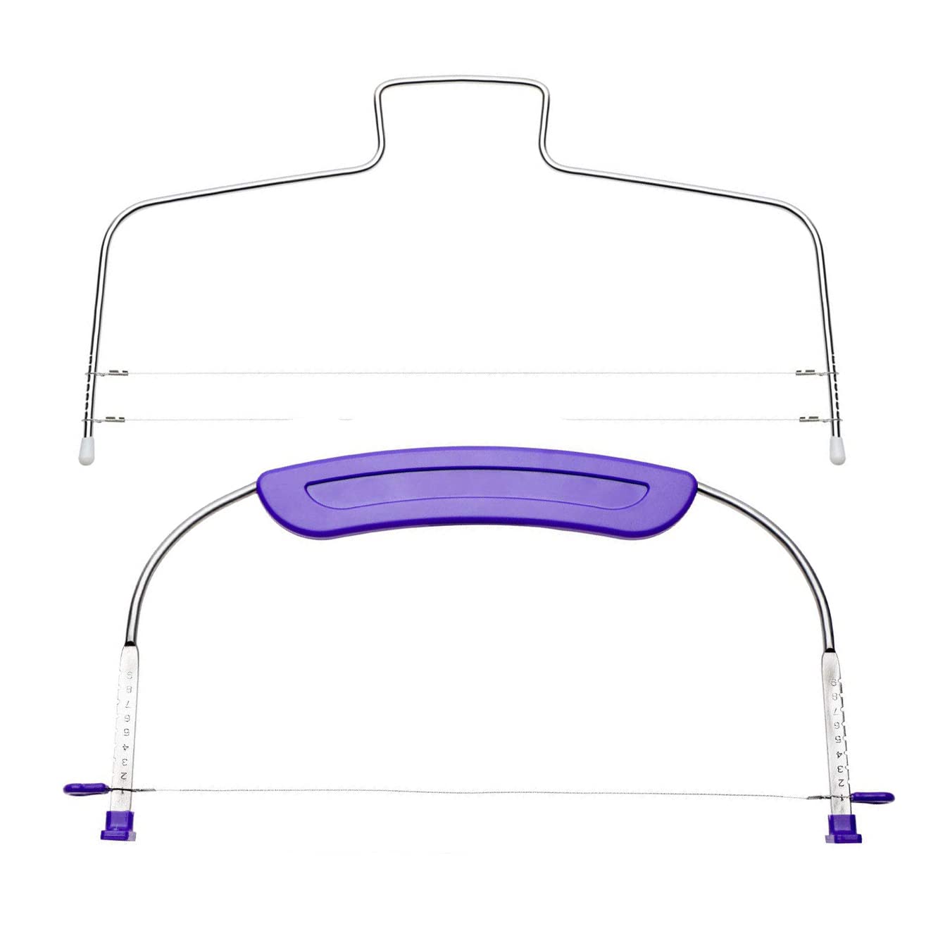 Kitchen Cakes Baking Tool,Adjustable Cake Levelers, Double Wire Cake Slicer Levelers,Bonus 1 Stainless Steel Wire for Wedding Birthday Layer Cake, Suitable for 10 Inch Cake