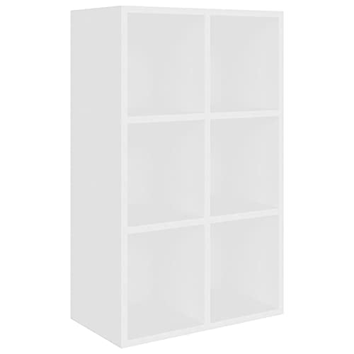 Festnight 6 Compartment Storage Units DIY Organizer Display Storage Cabinet Bookcase Versatile Shelf Sideboard for Living Room Closet Bedroom Home Furniture