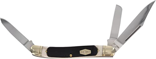 Old Timer 858OTB Genuine Bone Lumberjack 7.9in S.S. Traditional Folding Knife with 3.4in Clip Point Blade and Bone Handle for Outdoor, Hunting, Camping and EDC