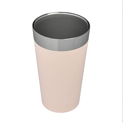 Stanley Adventure Inulsated Stacking Beer Pint Glass, 16oz Stainless Steel Double Wall Rugged Metal Drinking Tumbler (Limestone)