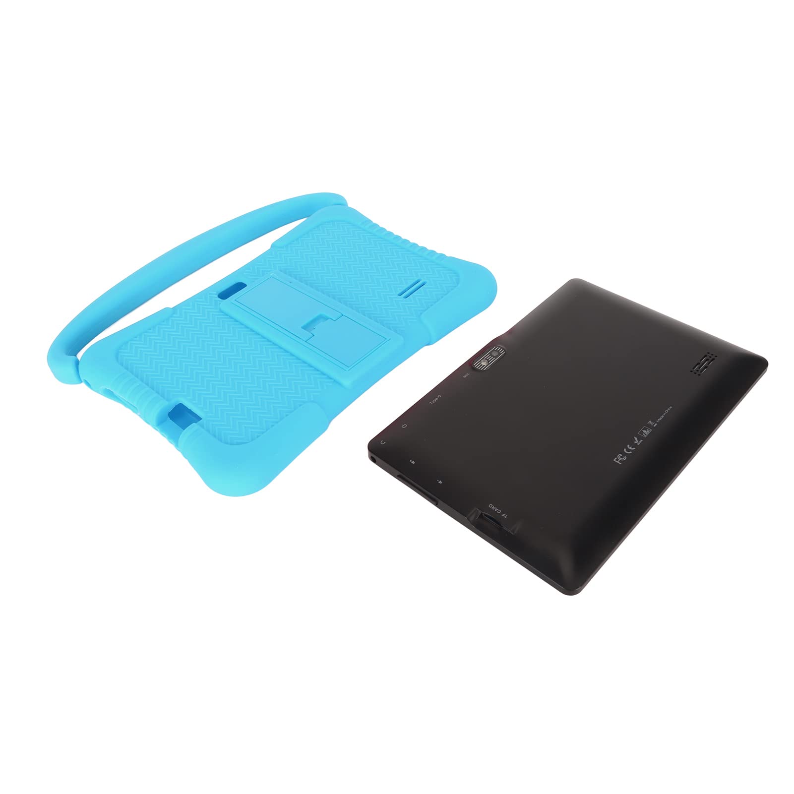 fannay Toddler Tablet, 1024x600 Quad Core Processor 7 Inch Kids Tablet 3D Design 110-240V, 10 with Protective Cover for Entertainment (US Plug)