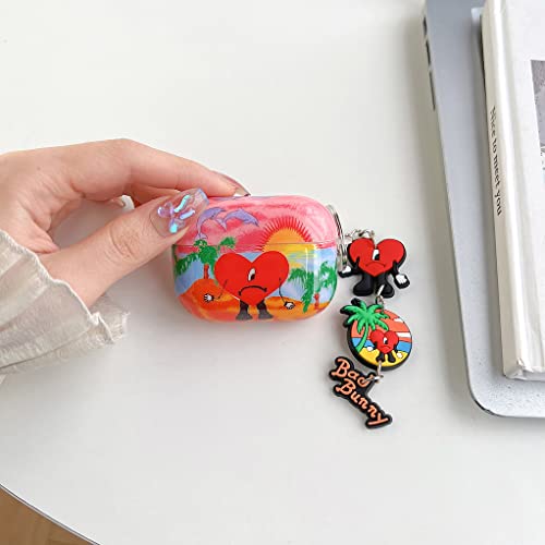 Liphontcta Cute Interesting Design Soft TPU Airpod Pro 2 Case,with Fashion Kawaii Lanyard Keychain,Suitable Man Women Girl 2022 Airpod Pro 2 Case,2019 Airpod Pro case. (Pro 2 Red)
