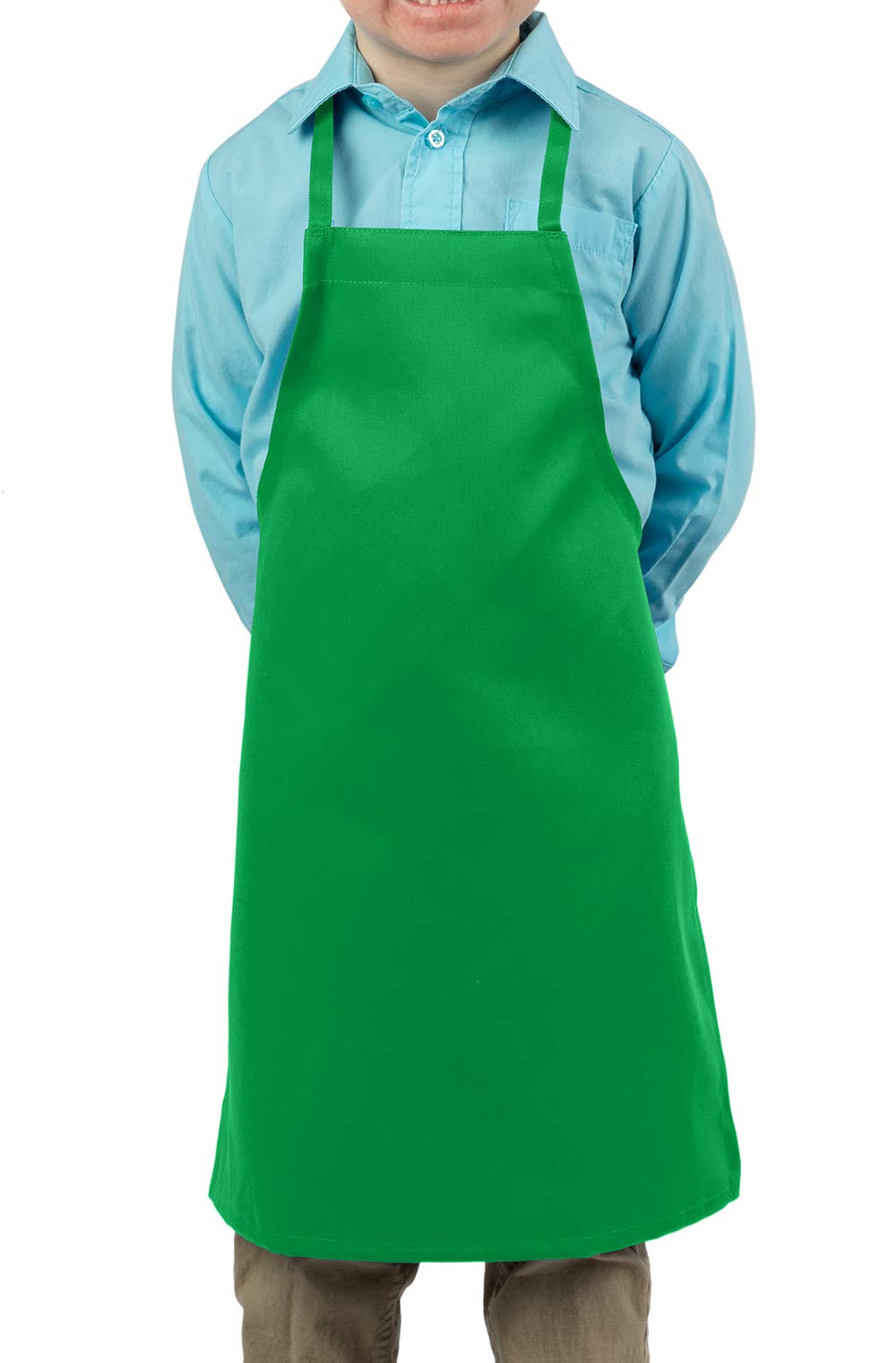 KNG Kids Cooking Apron for Girls and Boys – Medium, Kelly Green