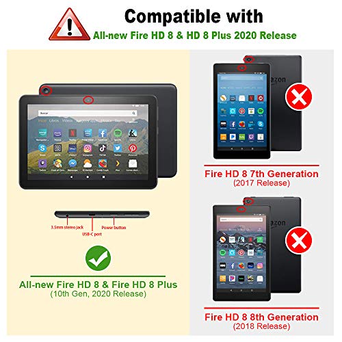 Fintie Case for All-New Fire HD 8 and Fire HD 8 Plus Tablet (10th Generation, 2020 Release) - [Flex Stand] Slim Folding Protective Cover with Soft TPU Back Shell, Auto Sleep/Wake, Starry Sky