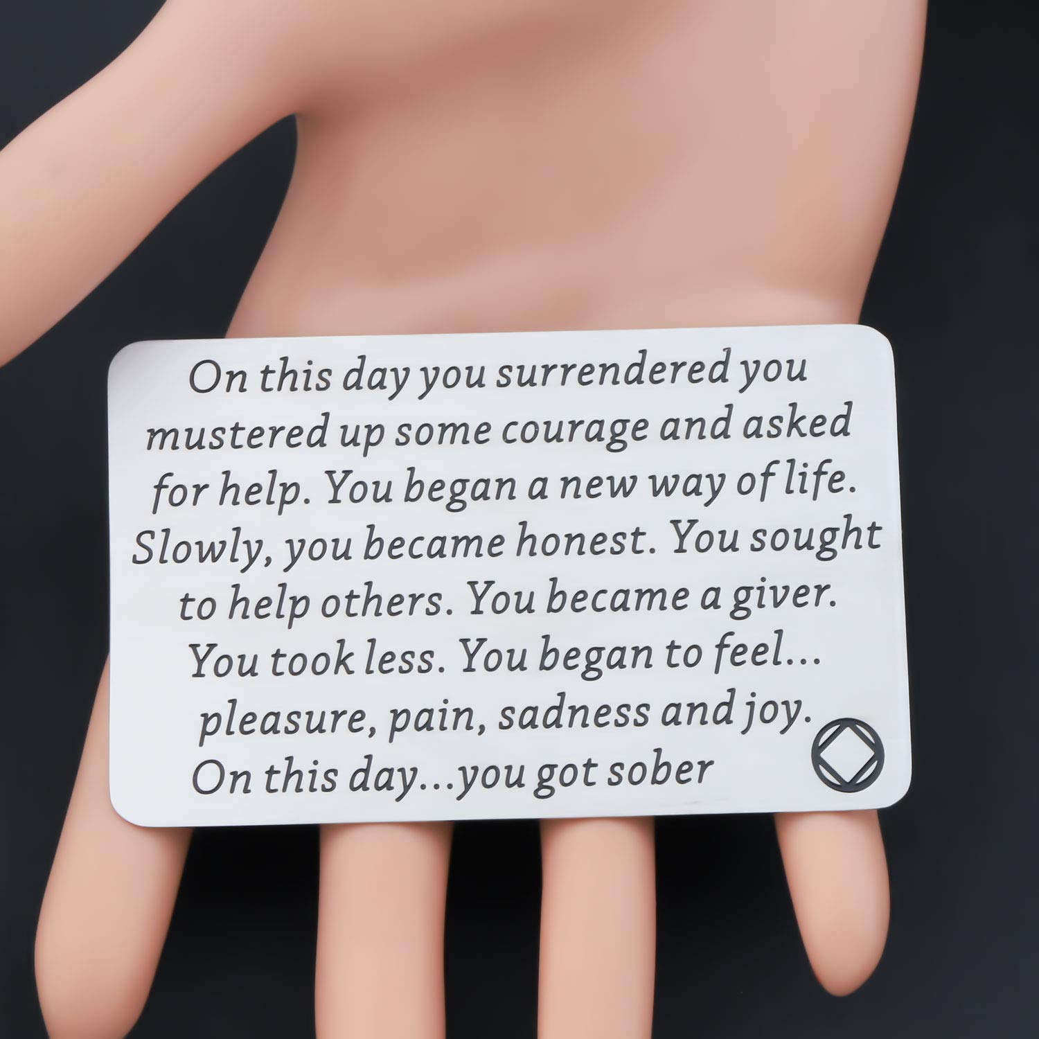 FOTAP Sobriety Gift AA Gift NA Gift 12 Step Gifts Addiction Recovery Gift Alcoholics Anonymous AA Recovery Sobriety Wallet Insert Card (Sober NA Wallet)