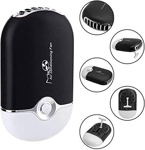 Feugole USB Mini Portable Fans Rechargeable Electric Bladeless Air Conditioning Refrigeration Blower Dryer Fan for Eyelash Extension