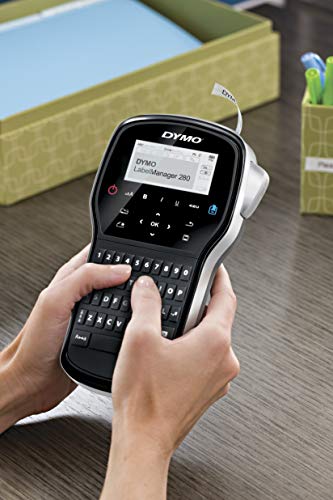 DYMO Label Maker with Adapter | LabelManager 420P High-Performance Label Maker, Rechargeable, PC and Mac Connectivity, Bright Backlit Display, Easy-to-Use, Portable, For Home & Office Organization