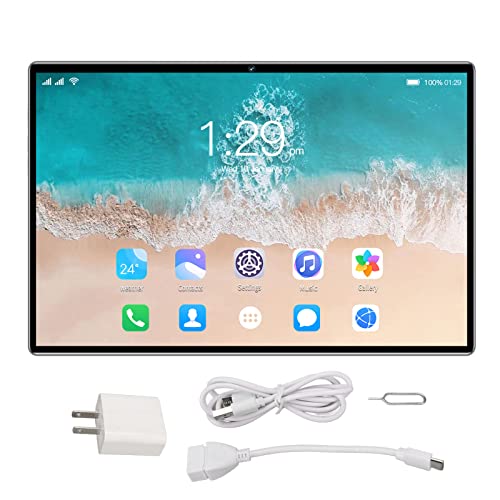 lennis HD Tablet, Gaming Tablet IPS Screen 100-240V Calling Support for Elderly for Study for Android 11 (Grey)