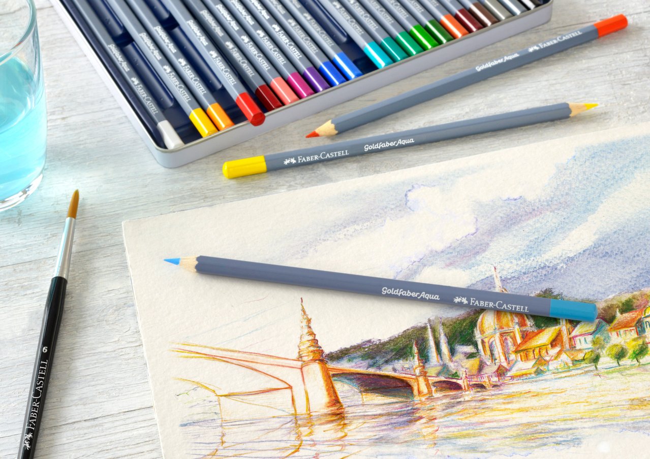 Faber-Castell Creative Studio Goldfaber Watercolor Pencils (24 Count)