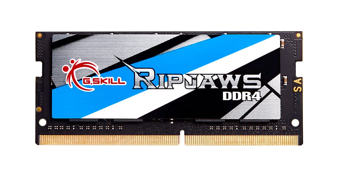 G.SKILL Ripjaws DDR4 SO-DIMM Series DDR4 RAM 32GB (2x16GB) 2666MT/s CL19-19-19-43 1.20V Unbuffered Non-ECC Notebook/Laptop Memory SODIMM (F4-2666C19D-32GRS)
