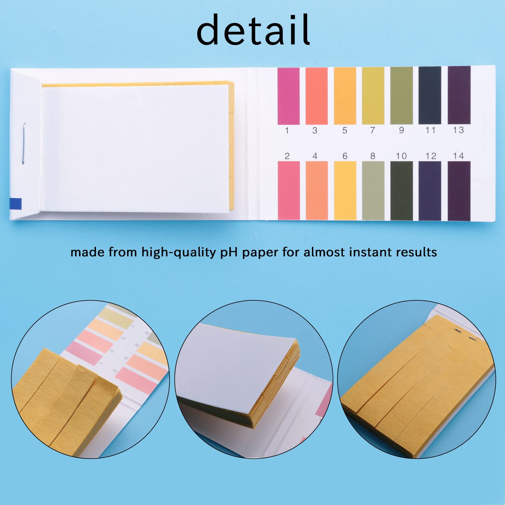 Lizusidtsy 2 Set 160 Strips 1-14 PH Litmus Paper Ph Test Strips Water Cosmetics Soil PH Test Paper Strips with Control Card