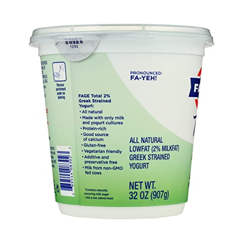 FAGE Total Greek Yogurt, 2% Reduced Fat, Plain, 32 oz