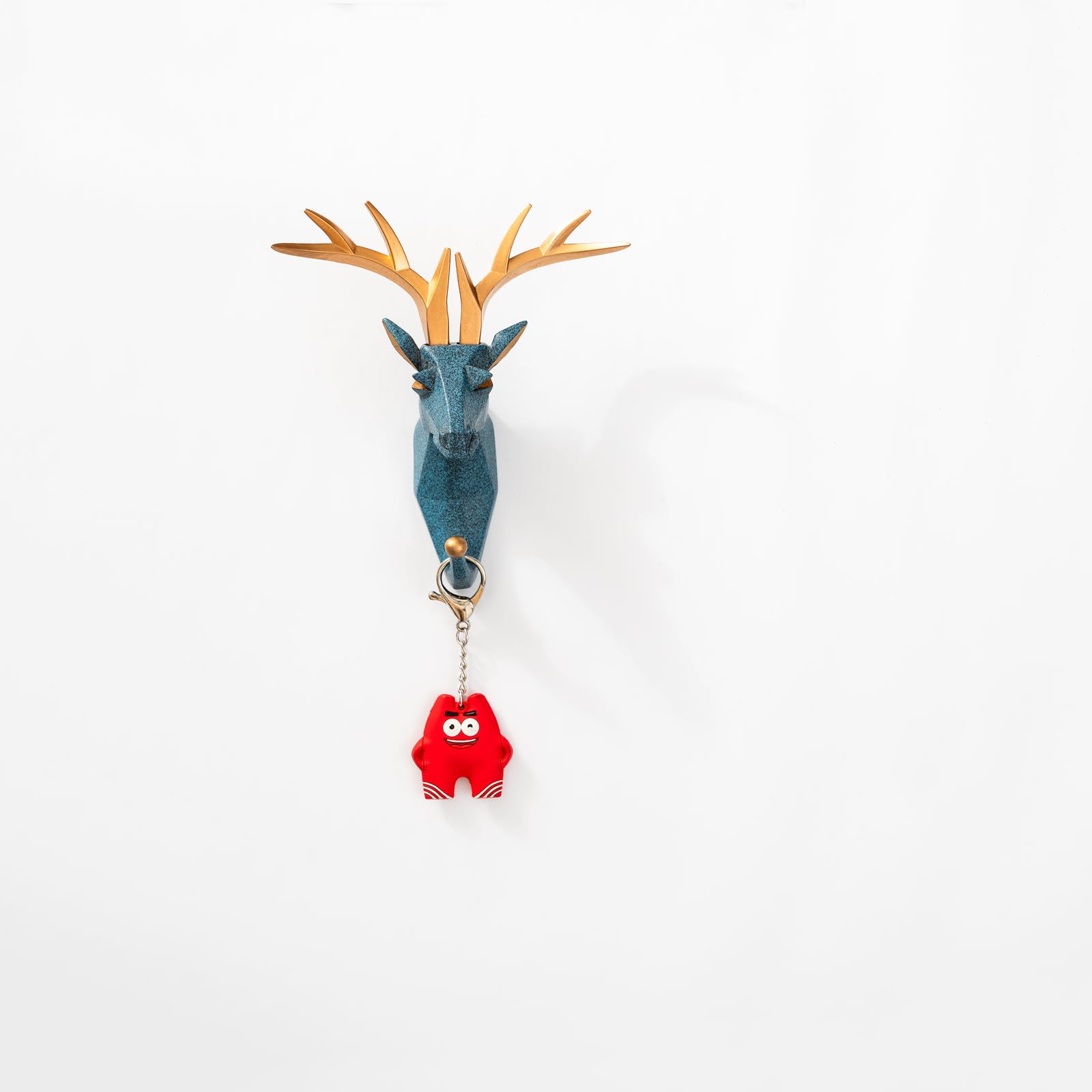SereDy Key Hook for Wall Decor Living Room, Animal Cute Key Hook Decorative Wall Sculptures with Hooks for Hanging, Room Decor Aesthetic, Key Holder Wall Mount