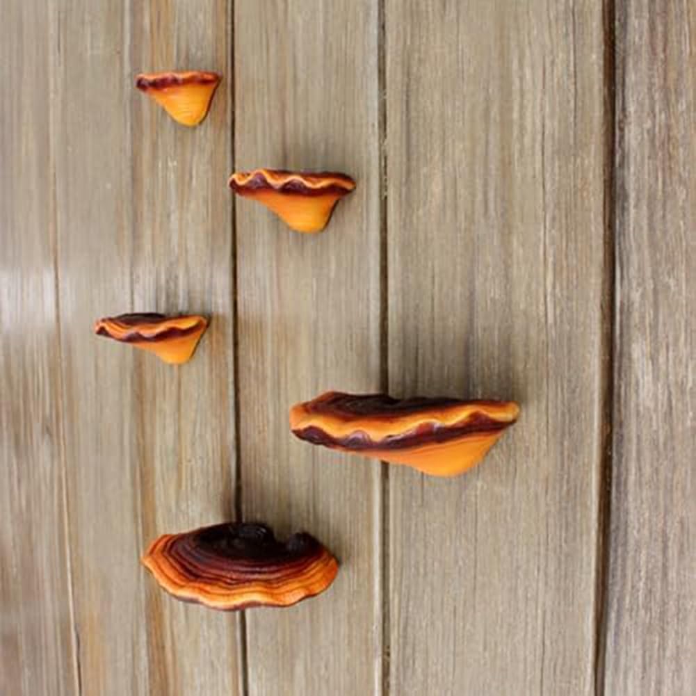 Lizusidtsy 5 PCS Mushroom Shelf Wall Decor Small Wall Shelf Corner Wall Decor As Shown for Bedroom Mushroom Decor Floating Shelves