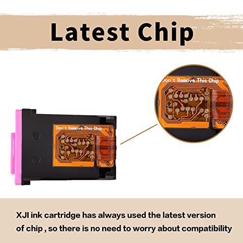 XJI 63XL Remanufactured Ink Cartridges Replacement for HP Ink 63 XL Black and Tri-Color Combo Pack, for OfficeJet 3830 3833 5255 5258 5260 Envy 4510 4520 4650 DeskJet 1112 2132 3630 3634 3639 Printer