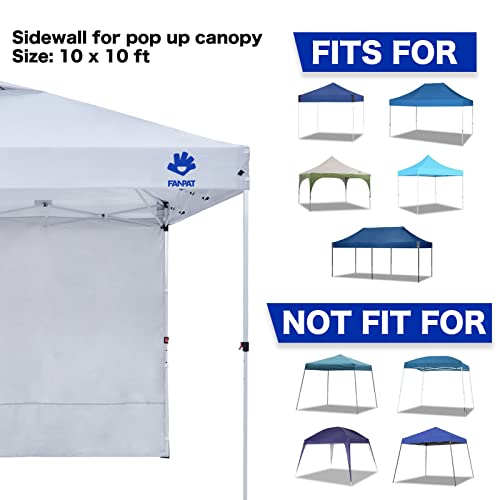 Fanpat Instant Canopy Tent Sidewalls for 10x10 Pop Up Canopy Waterproof,99% UV Protection,3 Piece Sidewalls, White(3PCS Sidewall Only, Canopy Tent NOT Included)