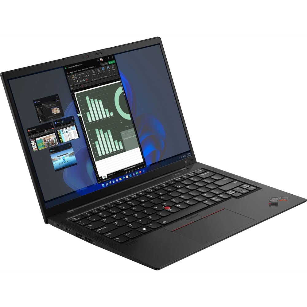 Lenovo 2022 ThinkPad X1 Carbon Gen 10 Laptop 14" WUXGA IPS 12th Intel i7-1260P 12-Core Iris Xe Graphics 16GB LPDDR5 1TB SSD Backlit KB FP Reader Thunderbolt 4 WiFi 6E Windows 11 Pro w/ RATZK 32GB USB
