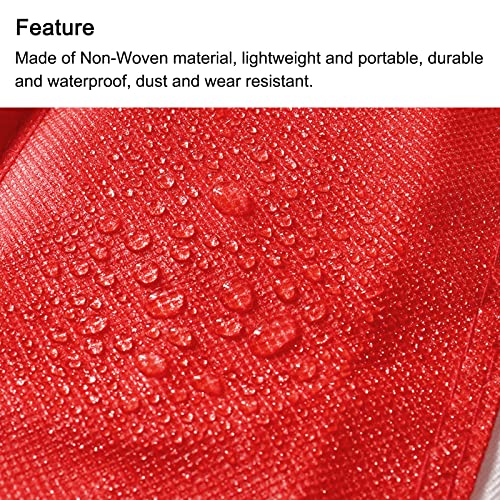 PATIKIL Closet Storage Bags, 19.7'' Length Clothes Blanket Organizer Foldable Bag with Carrying Handles for Bedding Clothing, Red