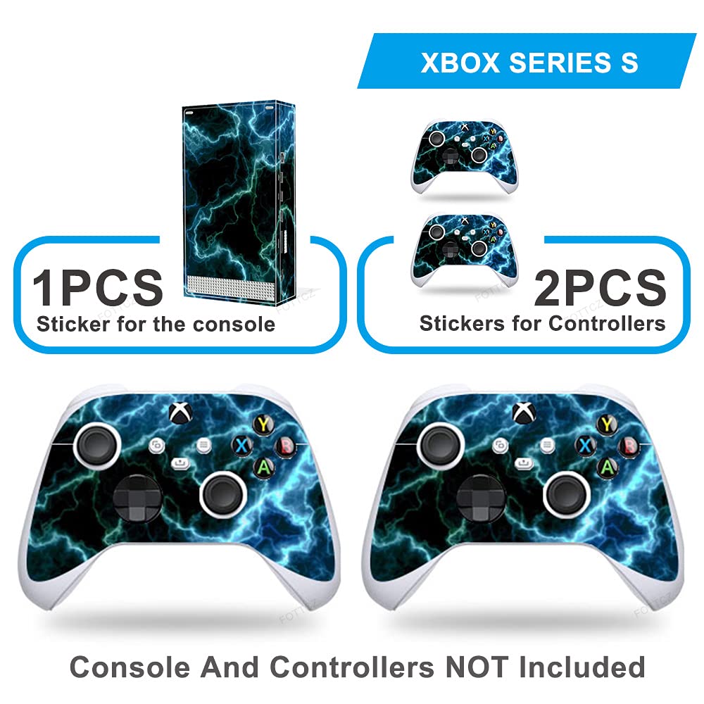 FOTTCZ Vinyl Skin for Xbox Series S Console and Controllers, Sticker Decal Protect Xbox Series S Devices - Supernatural Thunderstorm